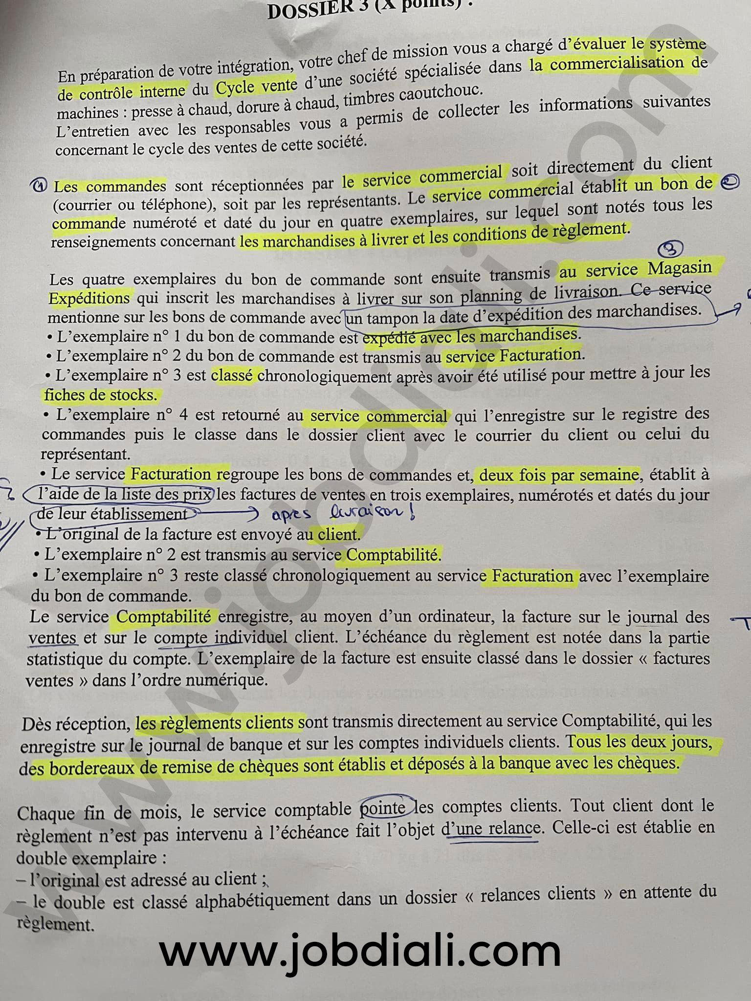 Exemple Concours Administrateurs 2ème grade 2022 Finance audit contrôle ...
