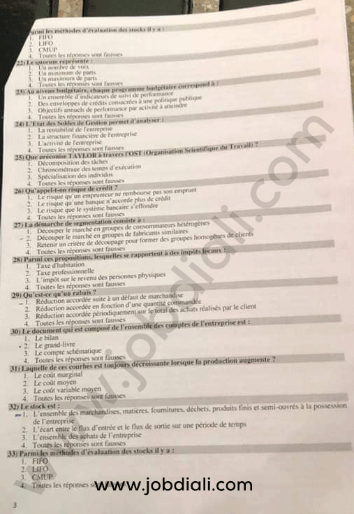 Exemple Concours Rédacteur Judiciaire 3ème grade Avril 2023 Gestion des ...