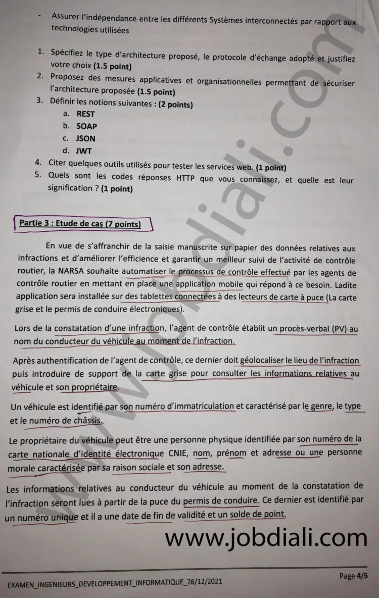 Exemple Concours de Recrutement d’Ingénieurs d’Etat 1er grade ...